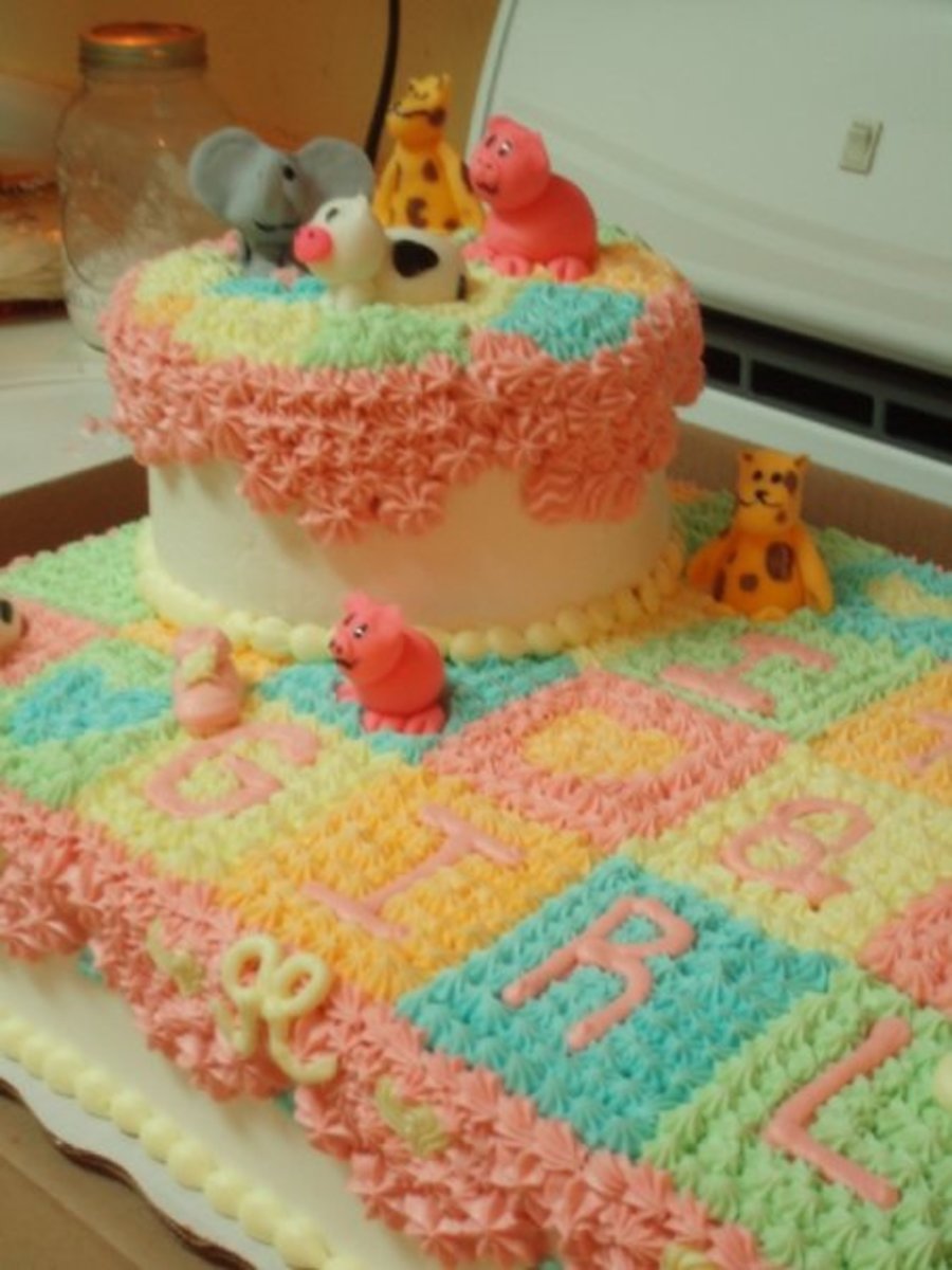 Zoo Animals Baby Shower - CakeCentral.com