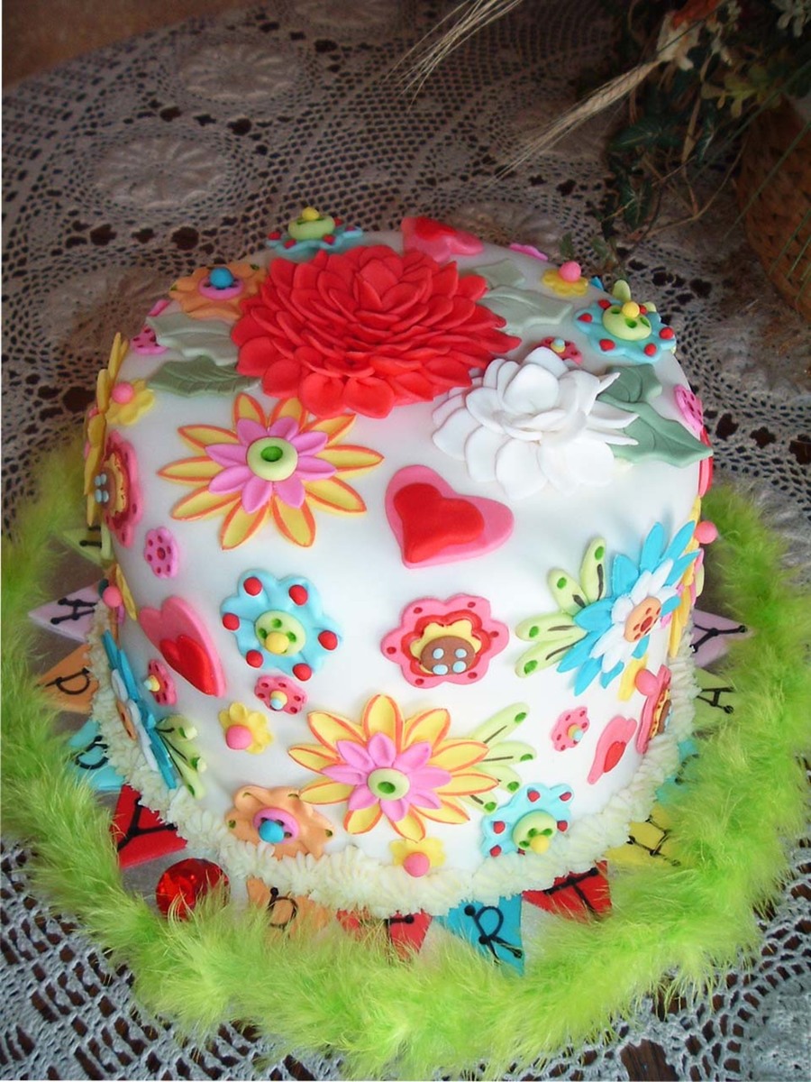 Spring Flower Explosion! - CakeCentral.com