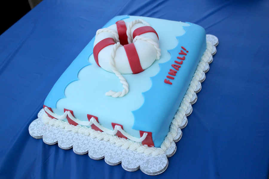 Nautical Graduation Cake - CakeCentral.com