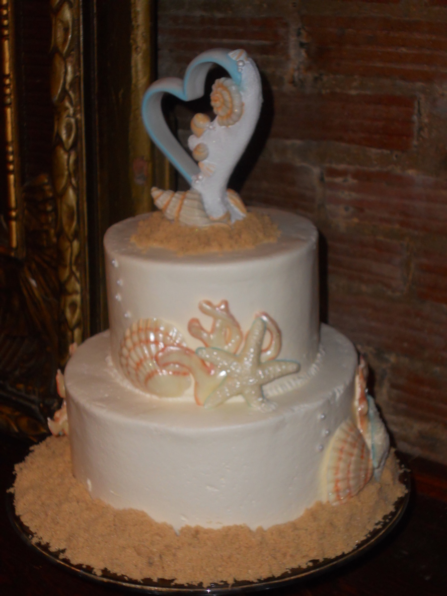 Seashell Wedding Cake - CakeCentral.com