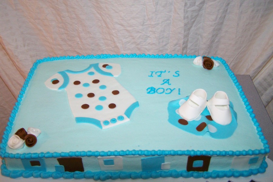 Onesie Baby Shower Cake - CakeCentral.com