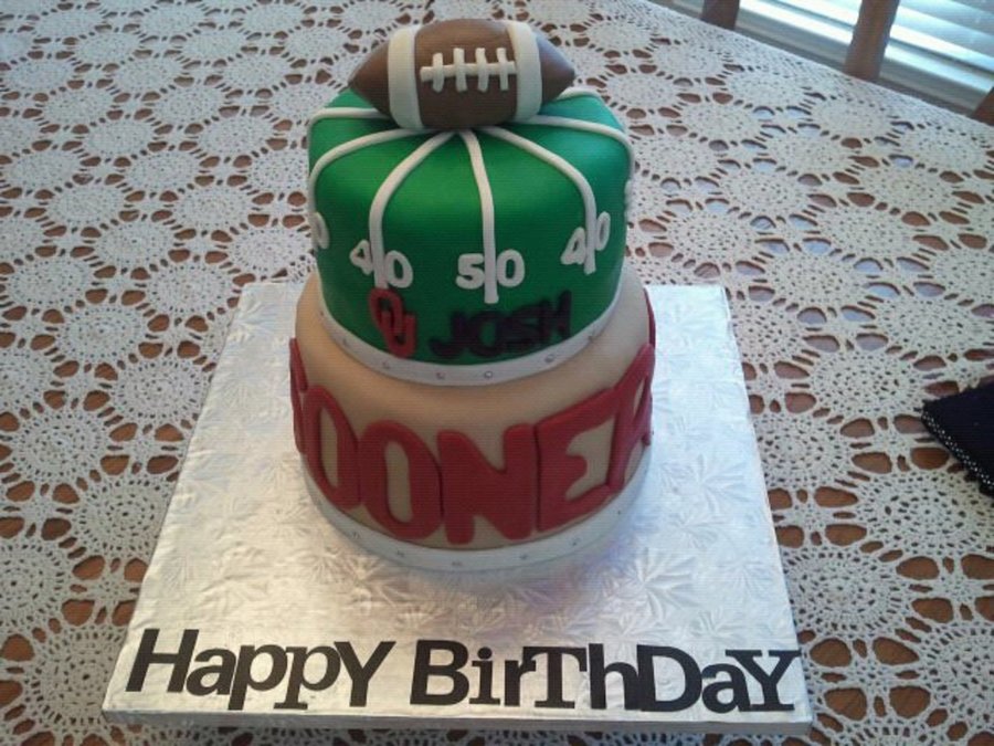 Ou Sooners Football Themed Birthday Cake - CakeCentral.com