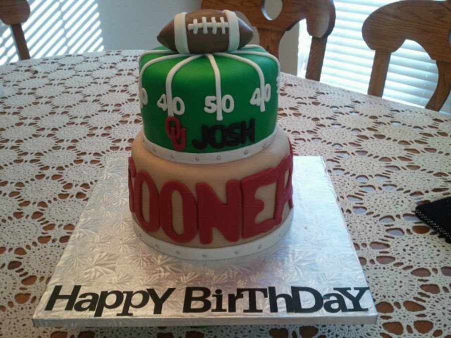Ou Sooners Football Themed Birthday Cake - CakeCentral.com