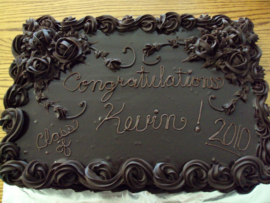 Ganache Graduation Cake - CakeCentral.com