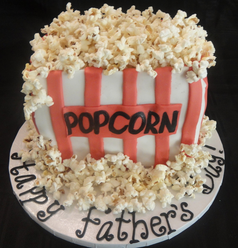 Popcorn Themed Cake - CakeCentral.com