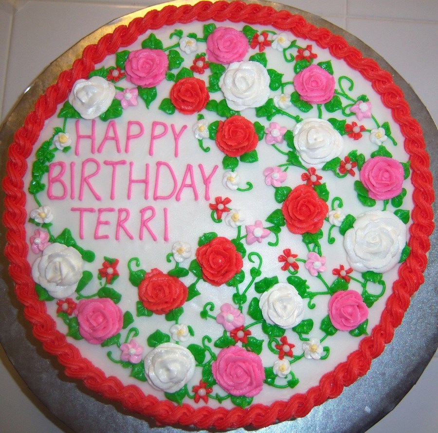 Birthday Cake With Roses - CakeCentral.com