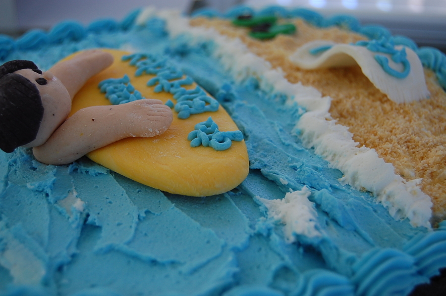 Beach/surfing Cake - CakeCentral.com
