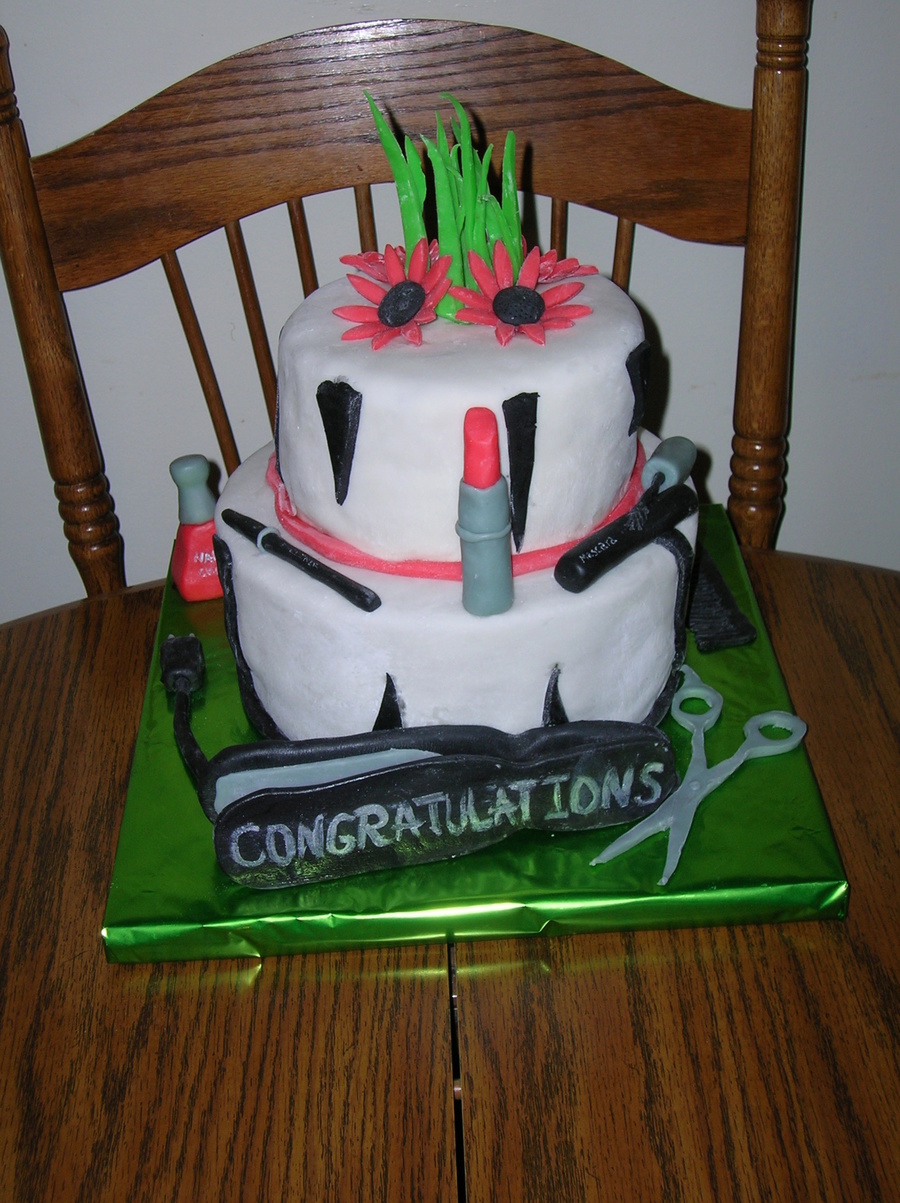 Cosmetology Graduation Cake - CakeCentral.com