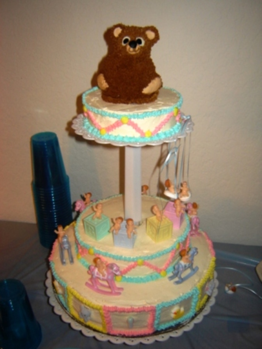 Baby Carousel - Baby Shower Cake - CakeCentral.com