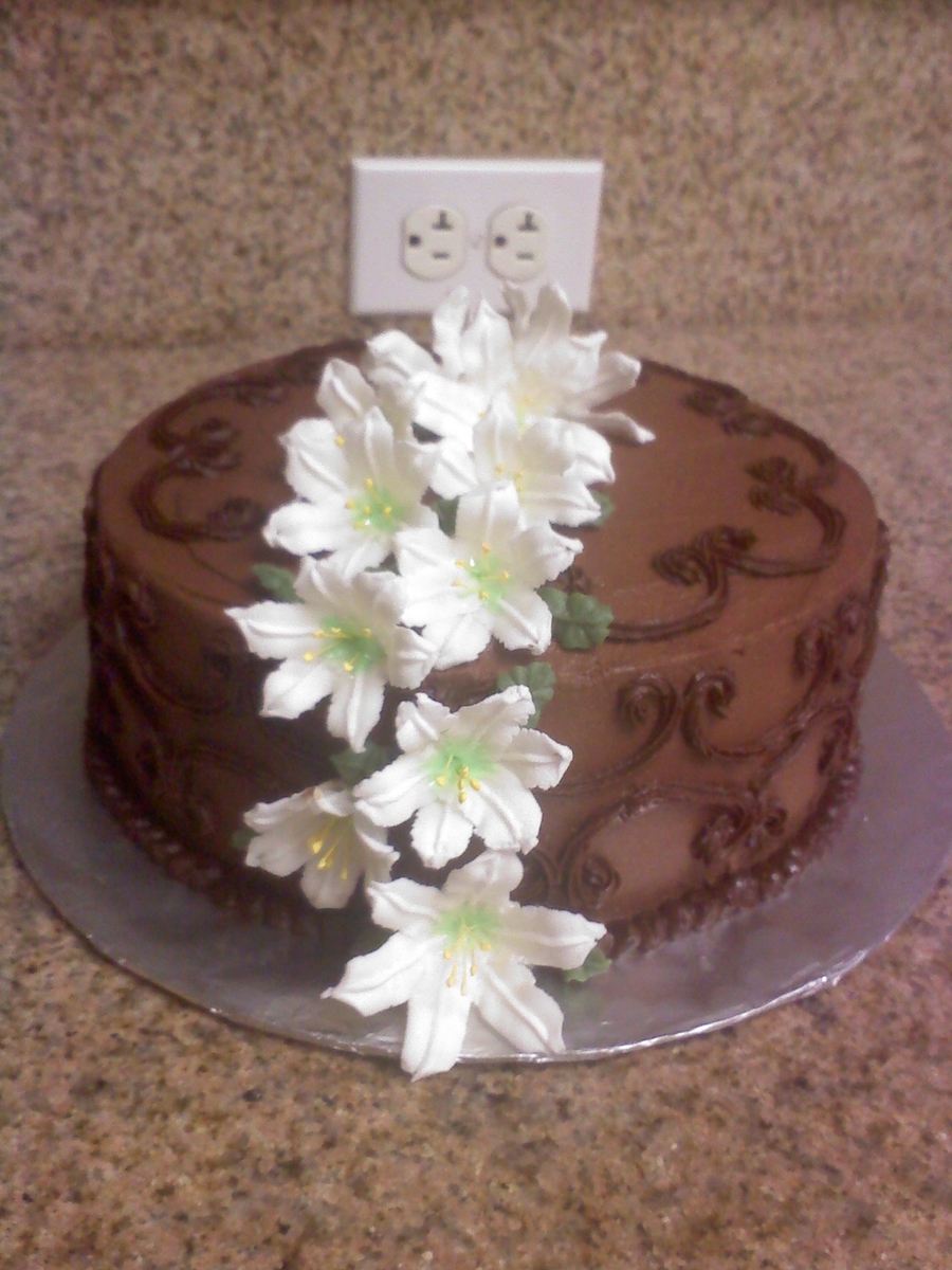 White Lilly Cake - CakeCentral.com