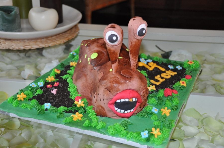 Slug Birthday Cake - CakeCentral.com