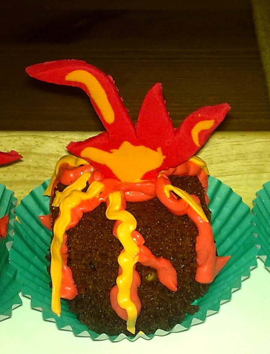 Upside Down Volcano Cupcakes - CakeCentral.com