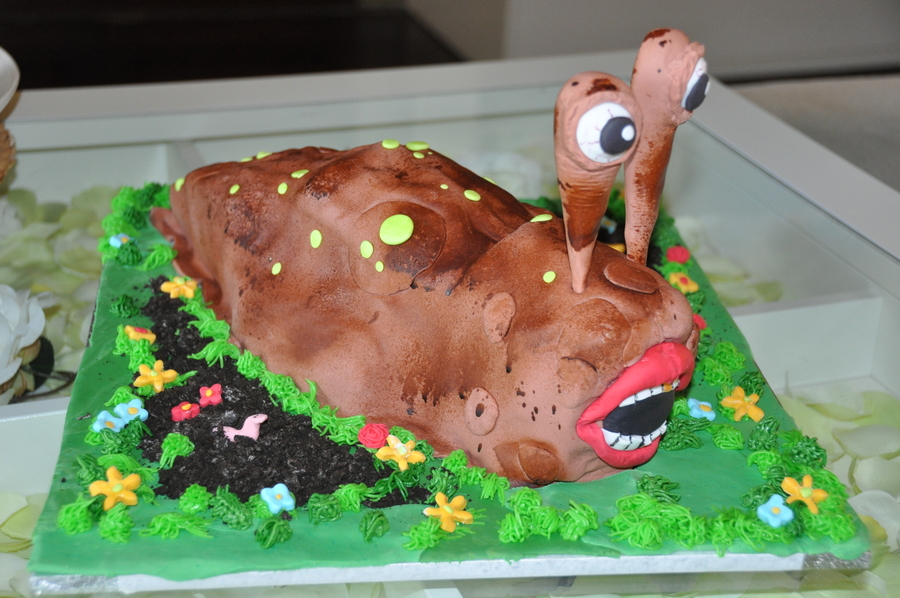 Slug Birthday Cake - CakeCentral.com