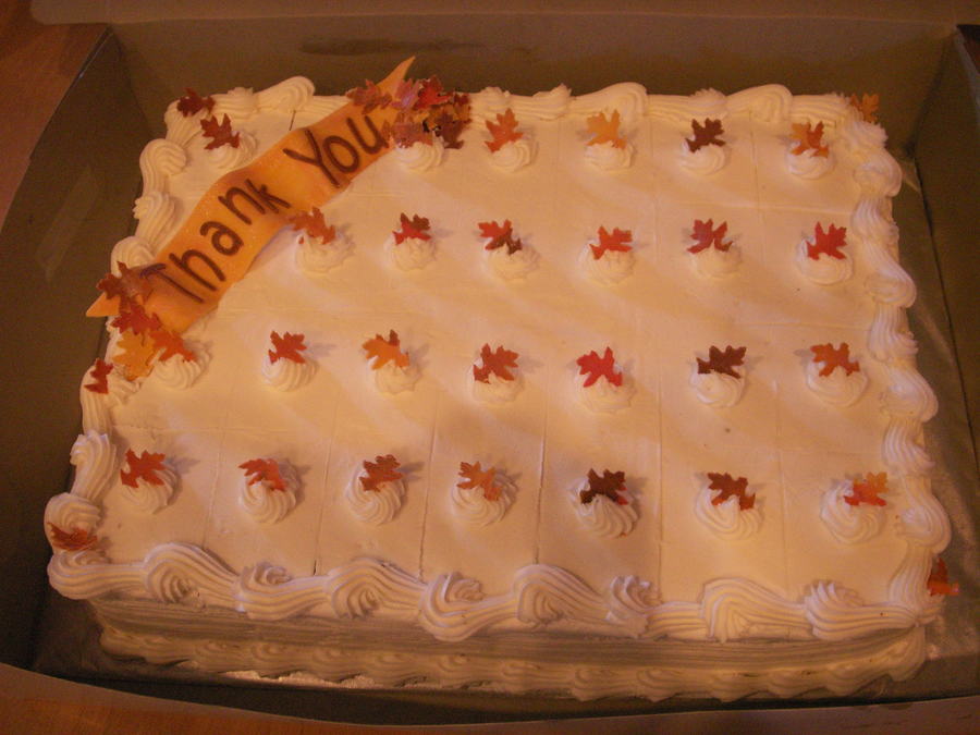 Fall Sheet Cake - CakeCentral.com