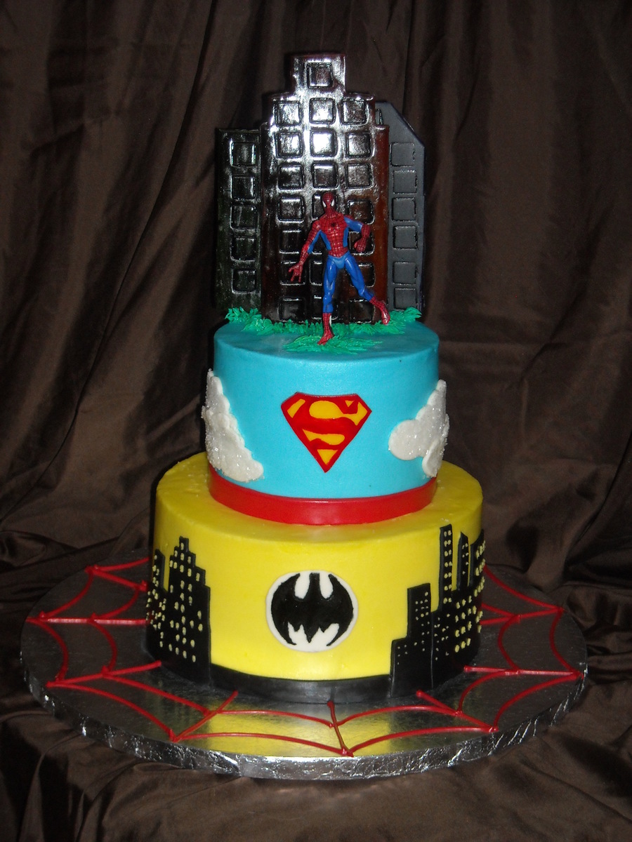 Super Heroes Cake - CakeCentral.com