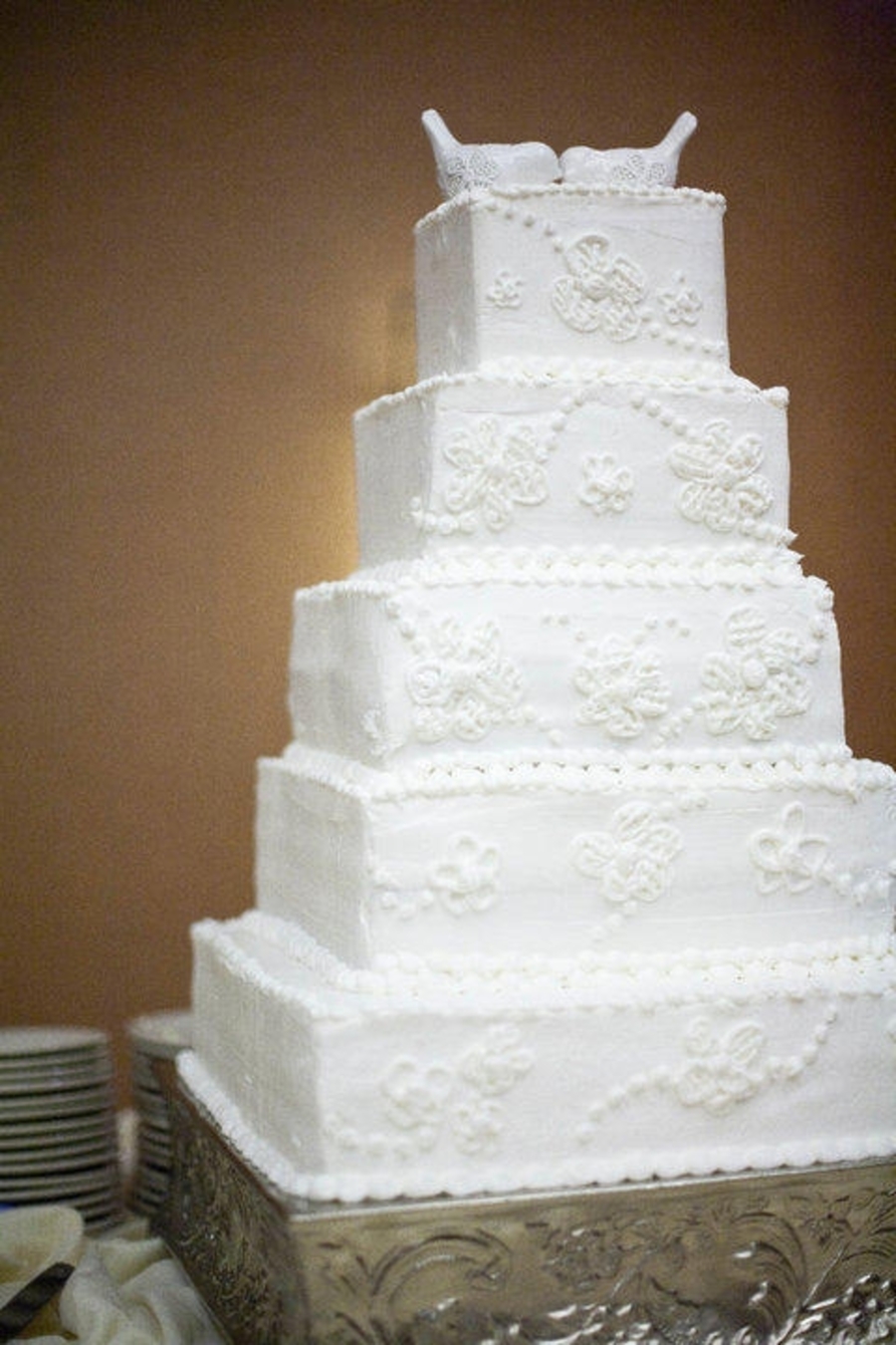 5 Tier Square Wedding Cake - CakeCentral.com