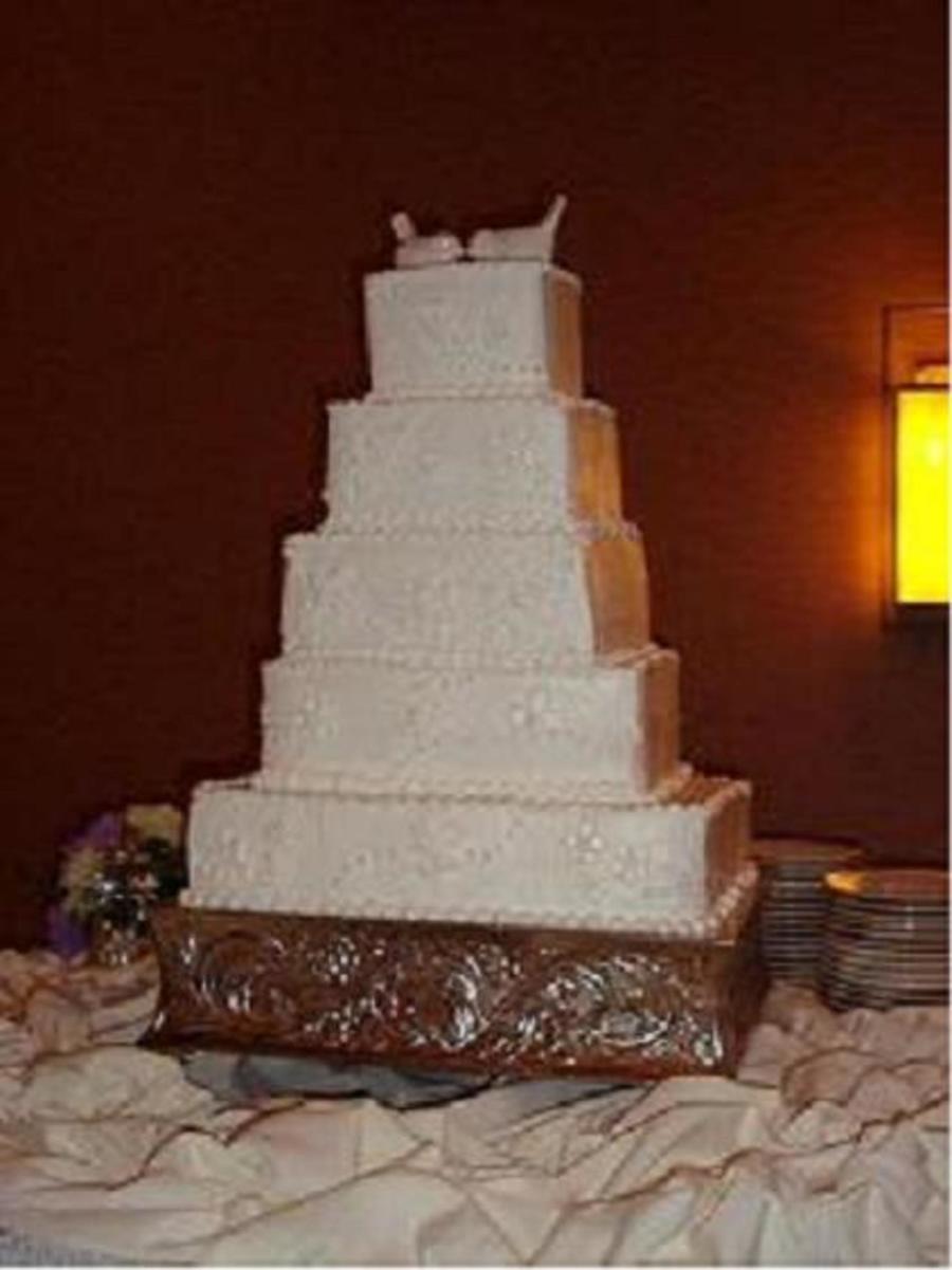 5 Tier Square Wedding Cake - CakeCentral.com