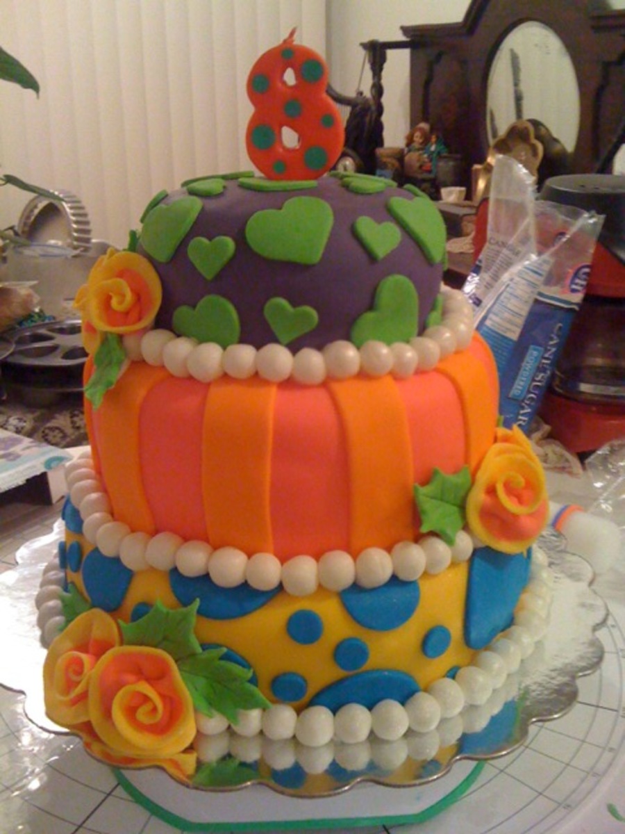 8Th Birthday Cake For My Friends Daughter - CakeCentral.com