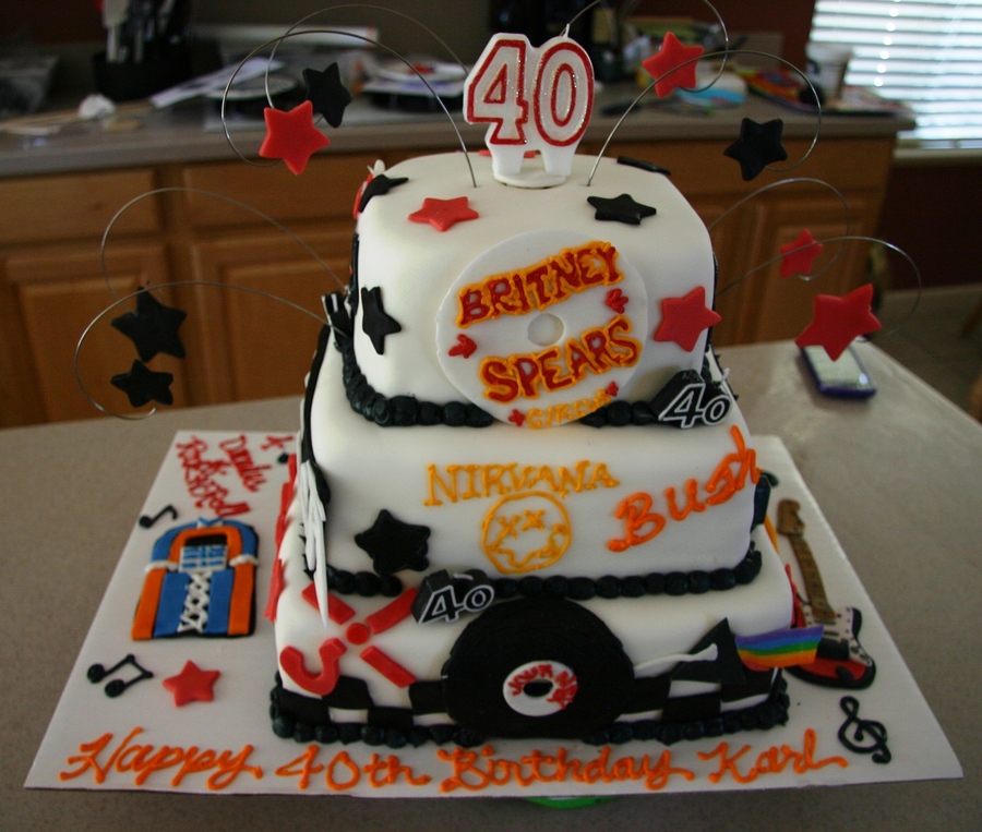 Decades Cake For My Husbands 40Th Birthday! - CakeCentral.com