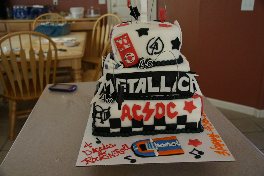 Decades Cake For My Husbands 40Th Birthday! - CakeCentral.com
