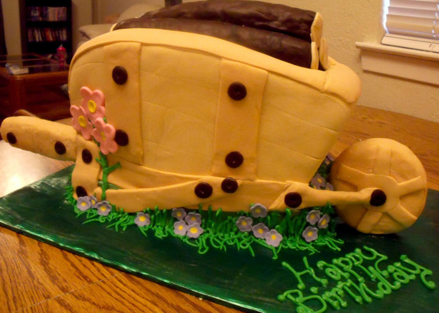 Wheelbarrow Cake - CakeCentral.com