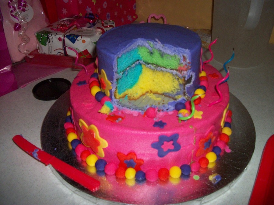 Bright Colors Birthday Cake - CakeCentral.com