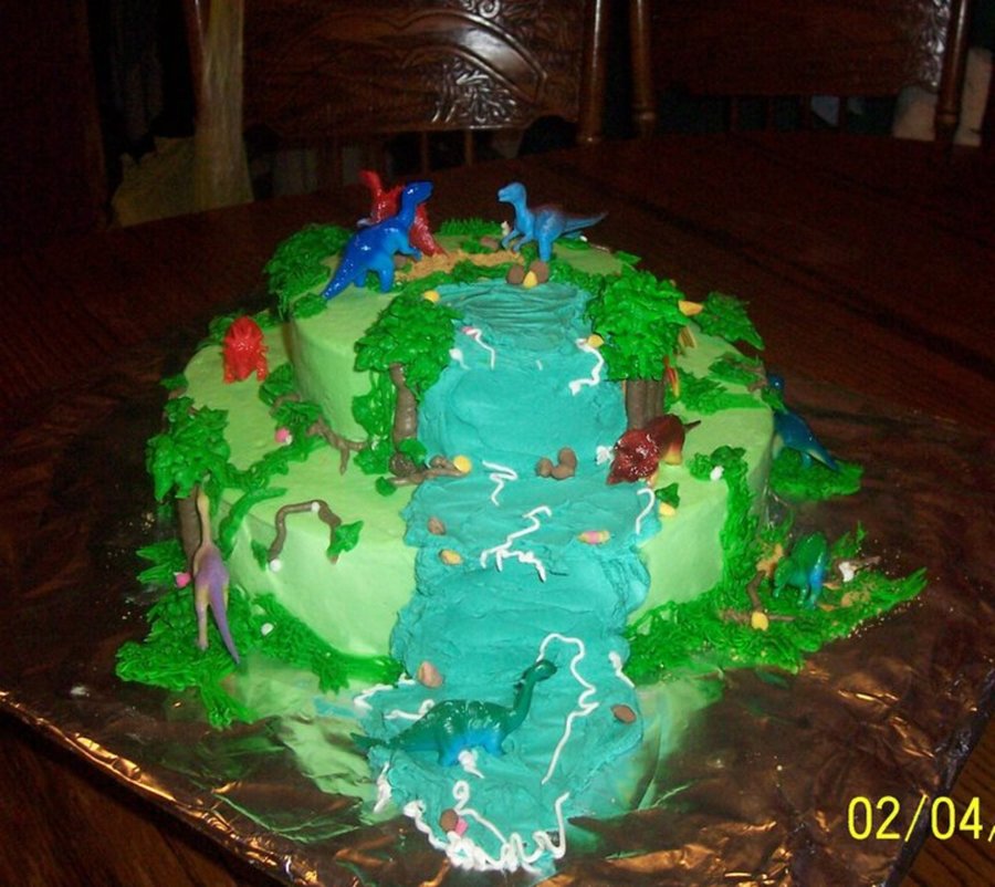 Dinosaur Land Cake - CakeCentral.com