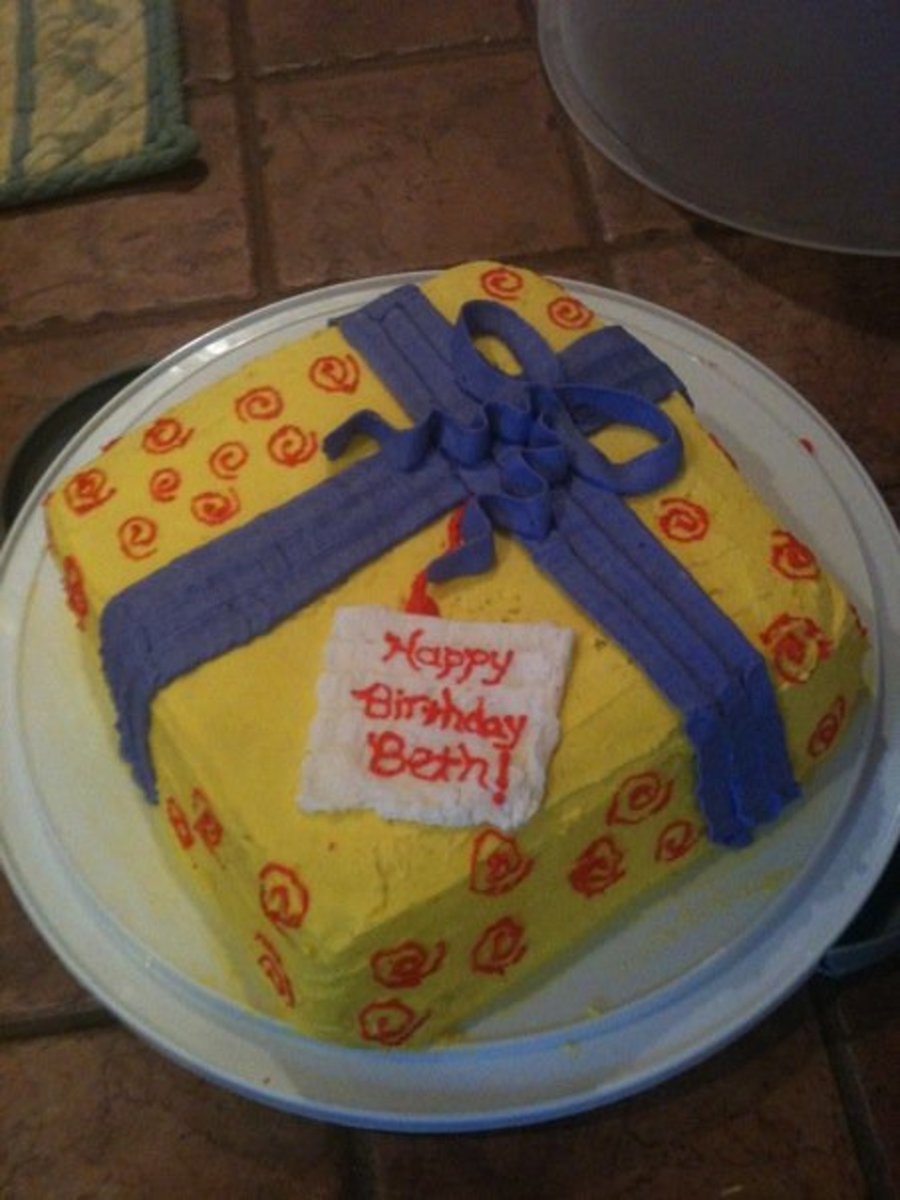 Birthday Present Cake - CakeCentral.com