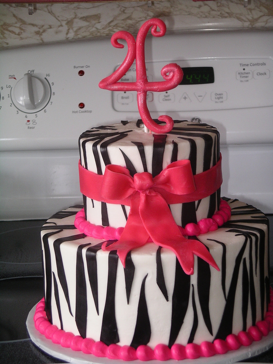 Zebra Print Cake - CakeCentral.com
