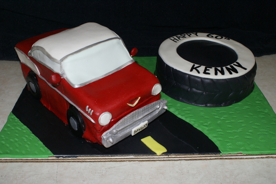 57 Chevy And Tire - CakeCentral.com