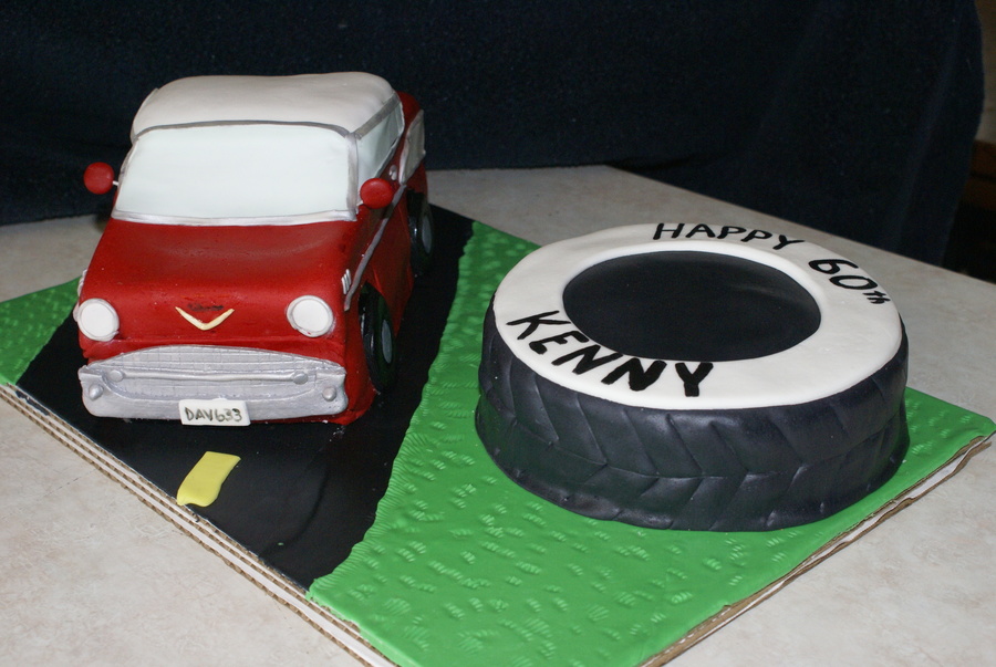 57 Chevy And Tire - CakeCentral.com