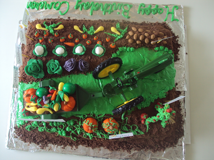 Cam's Vegetable Garden Cake - CakeCentral.com