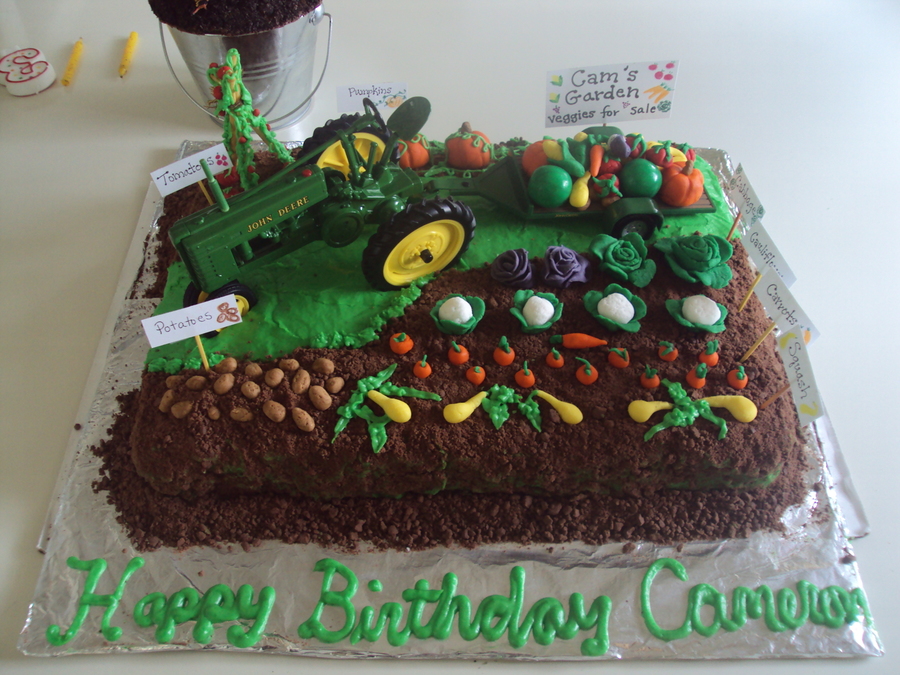 Cam's Vegetable Garden Cake - CakeCentral.com