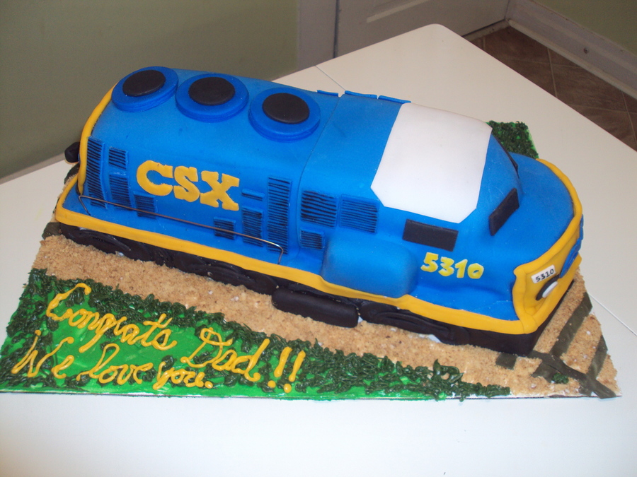 Csx Train Cake For My Conductor Husband - CakeCentral.com