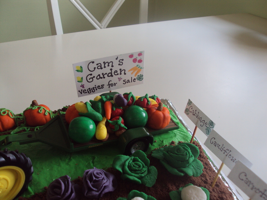 Cam's Vegetable Garden Cake - CakeCentral.com