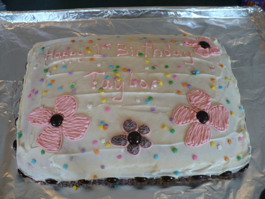 Flower Slab Cake - CakeCentral.com