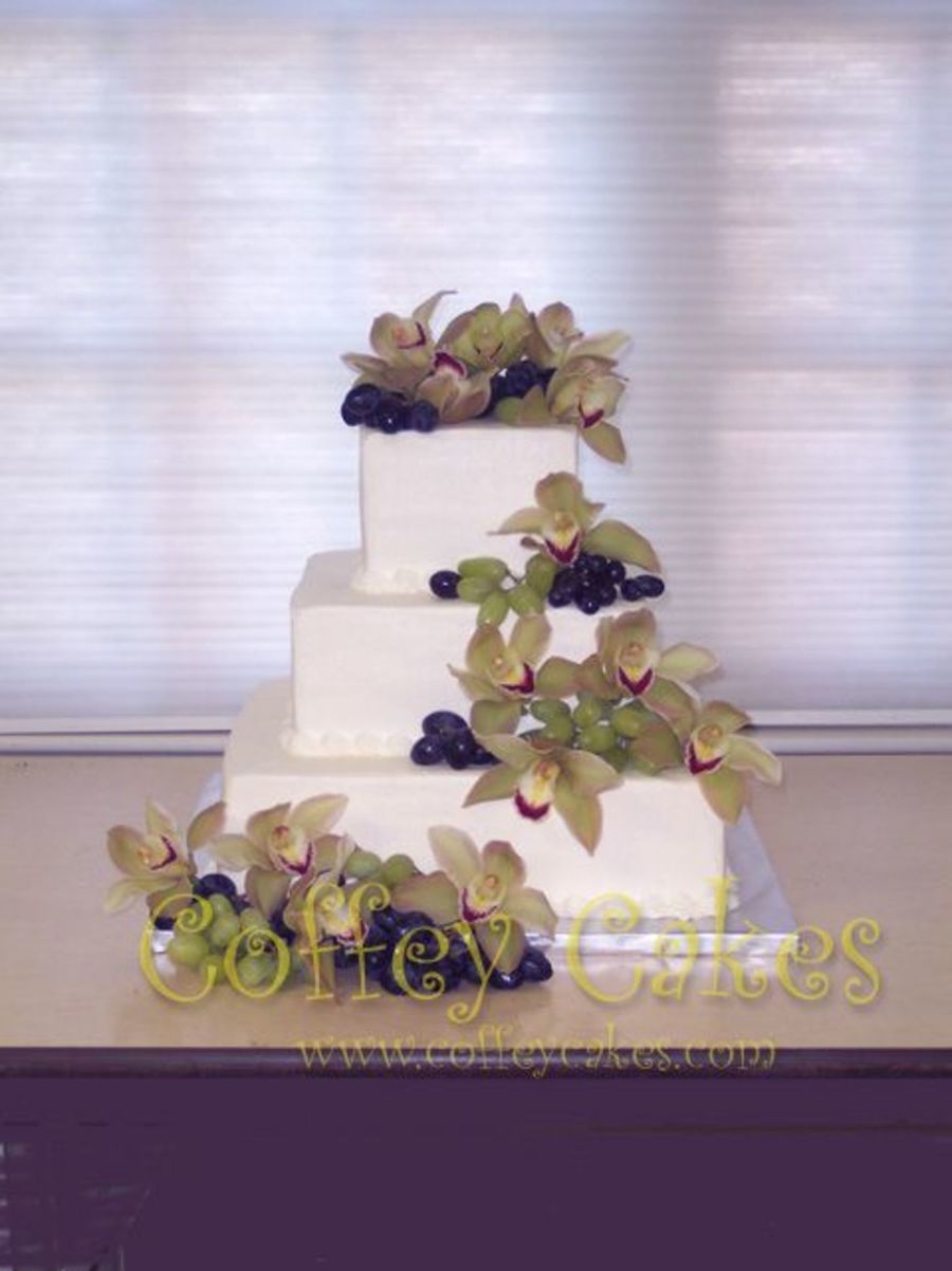 3 Tier Square Wedding Cake - CakeCentral.com