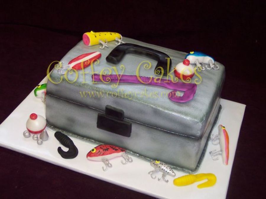 Tackle Box Grooms Cake - CakeCentral.com