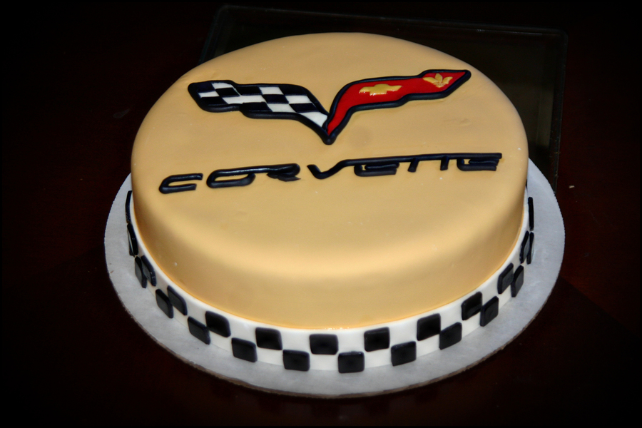 Corvette Logo Cake - CakeCentral.com