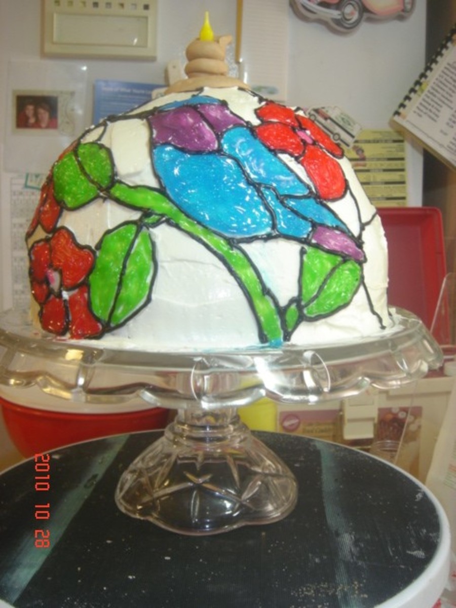 Stained Glass Lamp Cake - CakeCentral.com