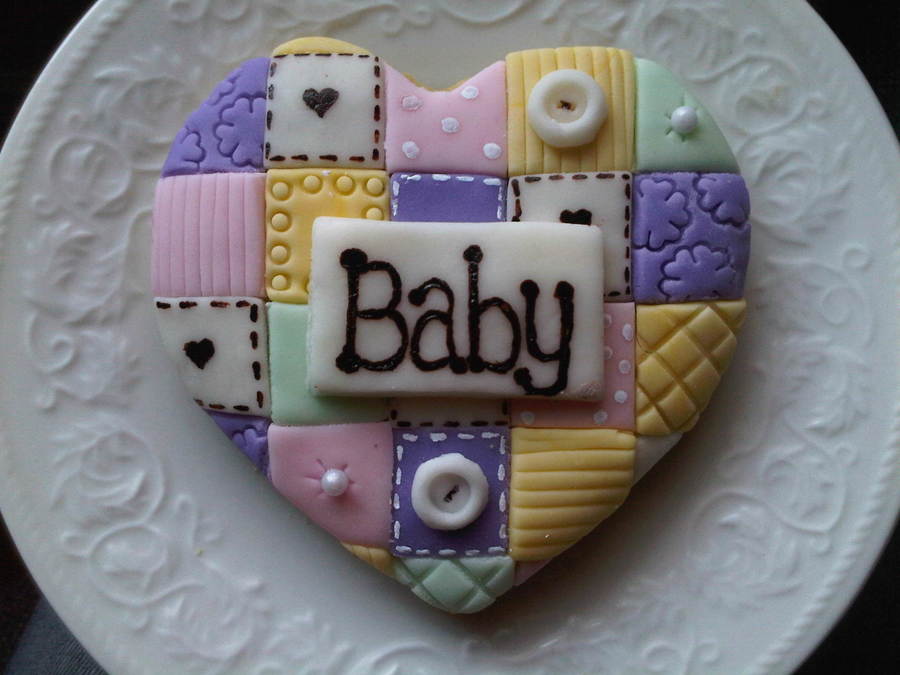 Baby Shower Quilted Heart - CakeCentral.com