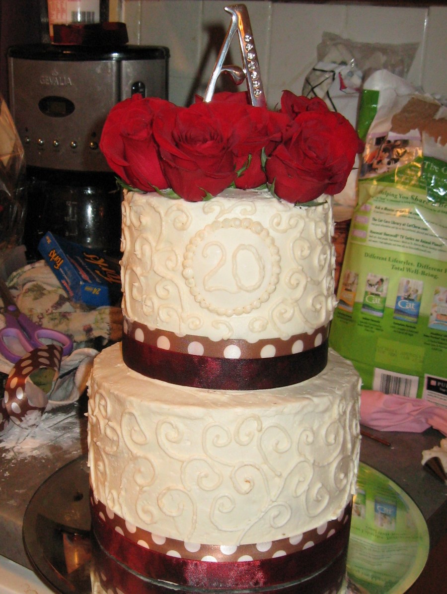 20Th Anniversary Cake - CakeCentral.com