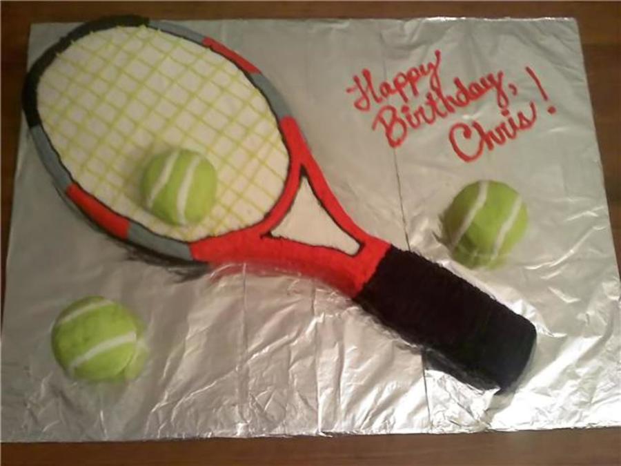 Tennis Racquet And Balls Cake - CakeCentral.com