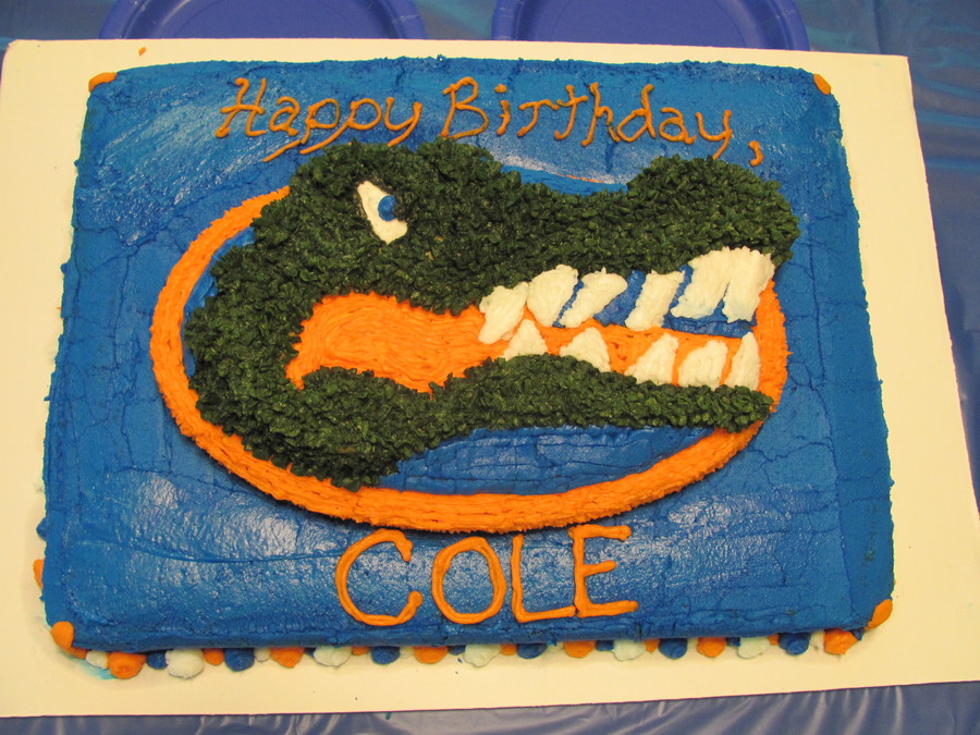Florida Gator Birthday Cake - CakeCentral.com