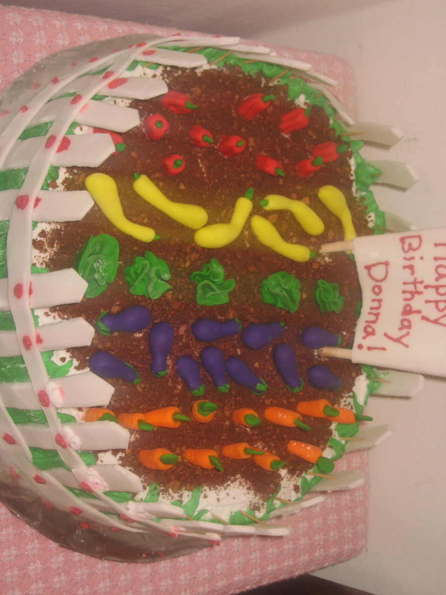 Vegetable Garden Birthday Cake - CakeCentral.com