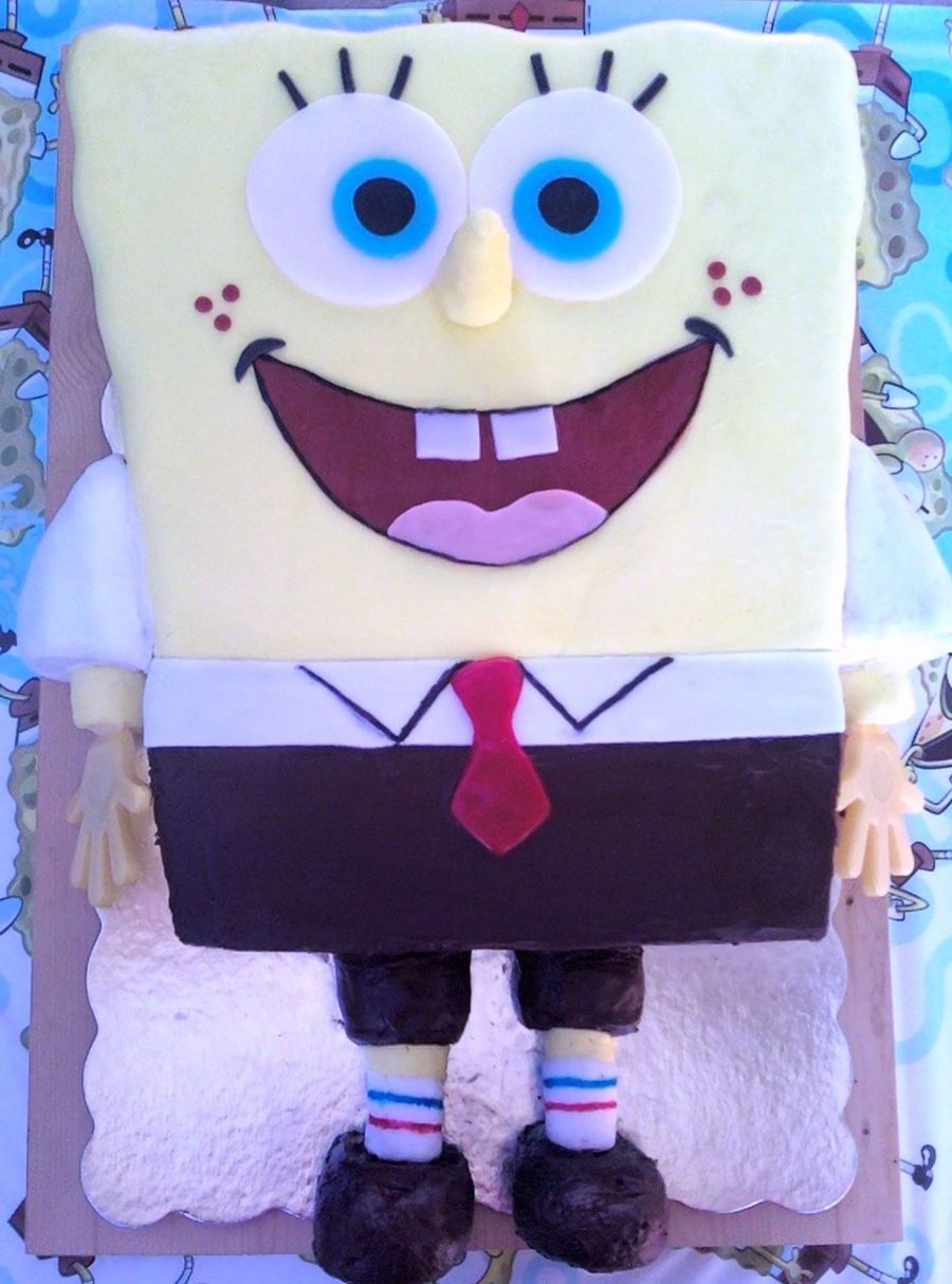 Sponge Bob Shape Cake - CakeCentral.com