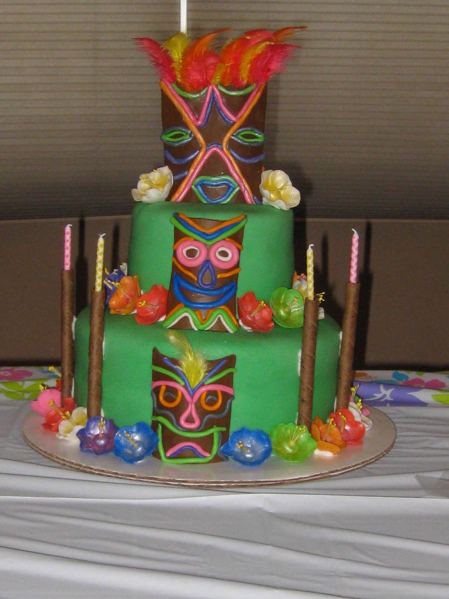 Tiki Luau Cake - CakeCentral.com