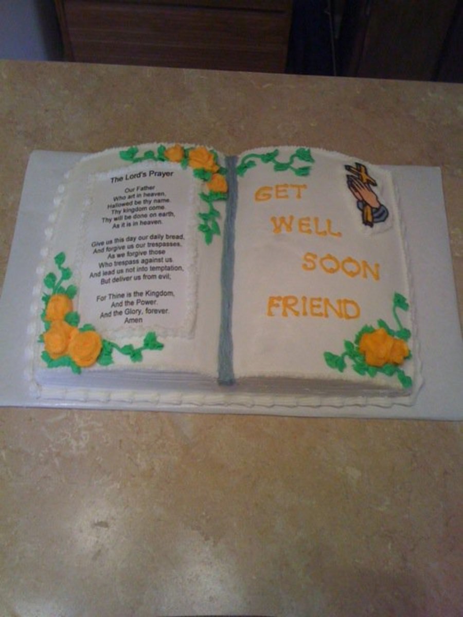 Open Bible Cake With Verse - CakeCentral.com