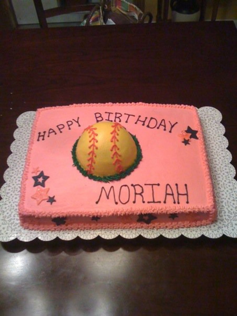 3D Softball Cake - CakeCentral.com