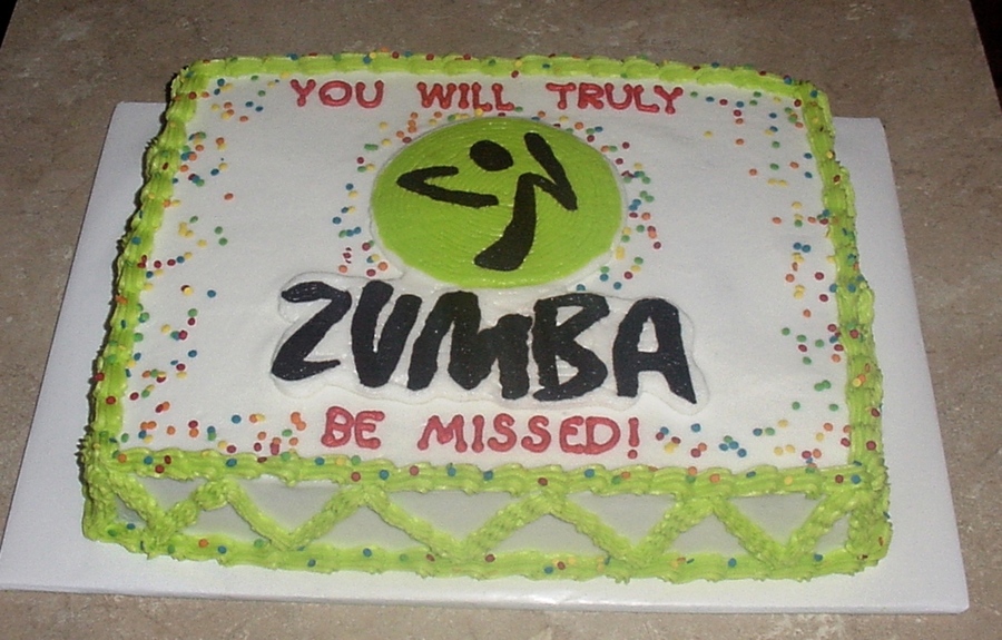 Zumba Sheet Cake Colorful! - CakeCentral.com